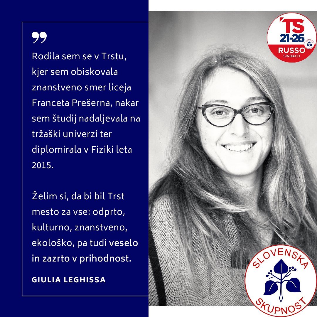 Giulia Leghissa - kandidatka SSk za tržaški občinski svet - Slovenska ...